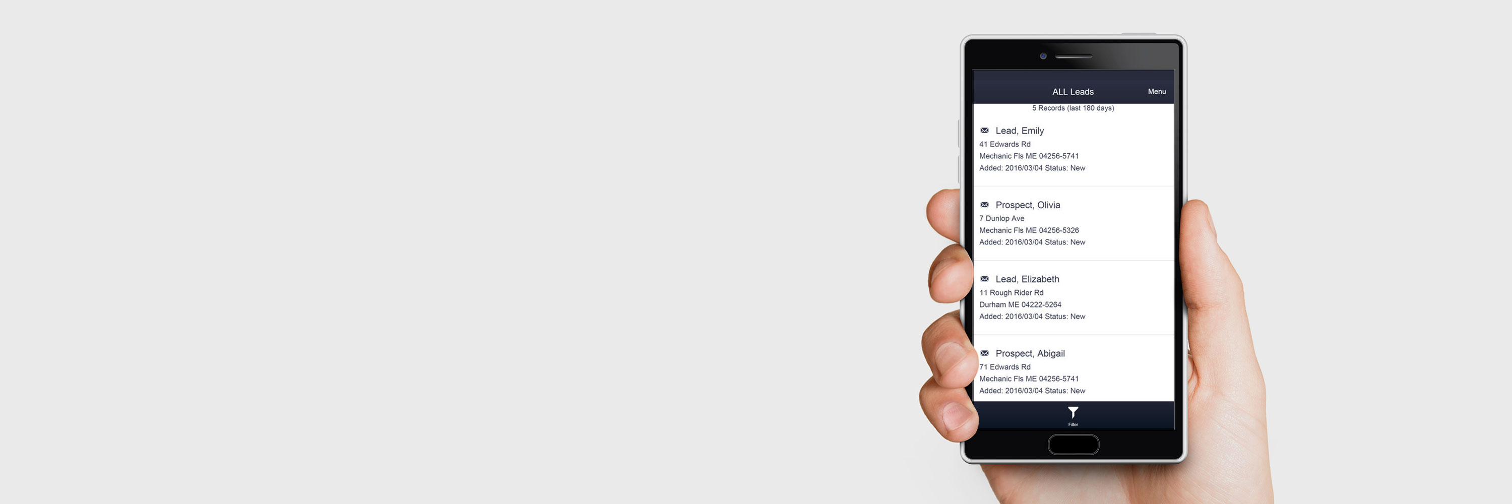 Lead Tracker Mobile App | Kramer Direct